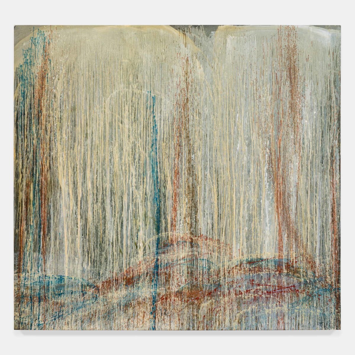 Pat Steir's Red, Blue and Silver Waterfall, 1989 - Lévy Gorvy