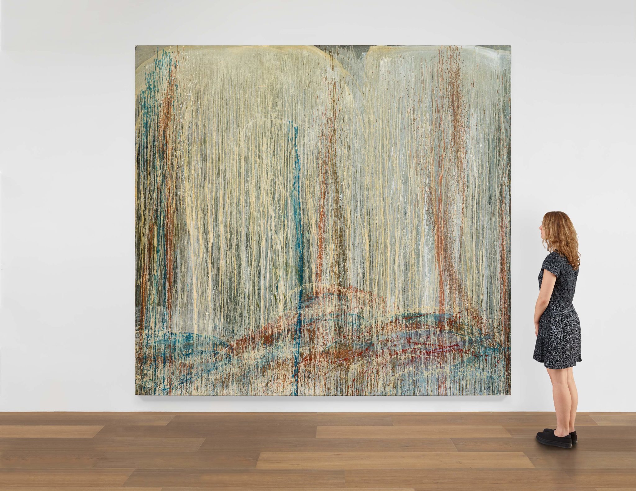 Pat Steir's Red, Blue and Silver Waterfall, 1989 - Lévy Gorvy